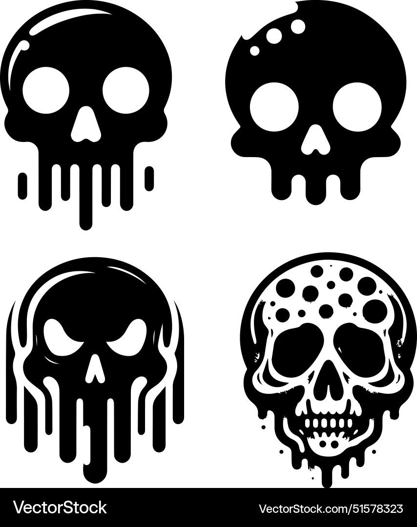 Skull and bones mortal symbol isolated on white Vector Image