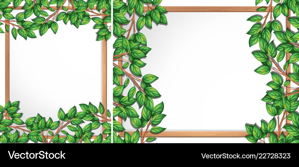 Wooden tree branch frame Royalty Free Vector Image