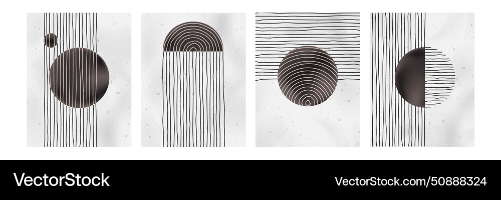 Abstract posters line texture shape organic Vector Image