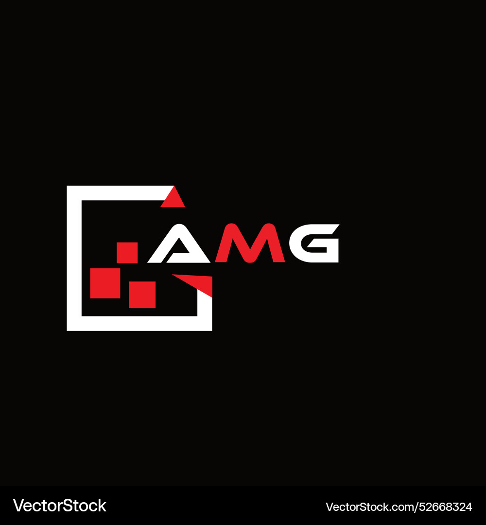 Amg creative minimalist letter logo unique Vector Image