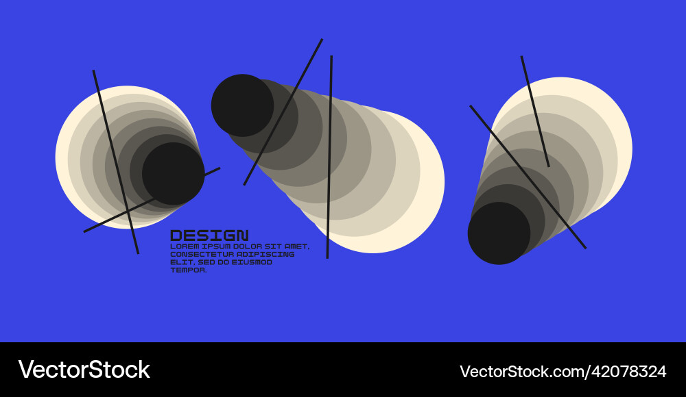 Composition with geometric shapes abstract Vector Image