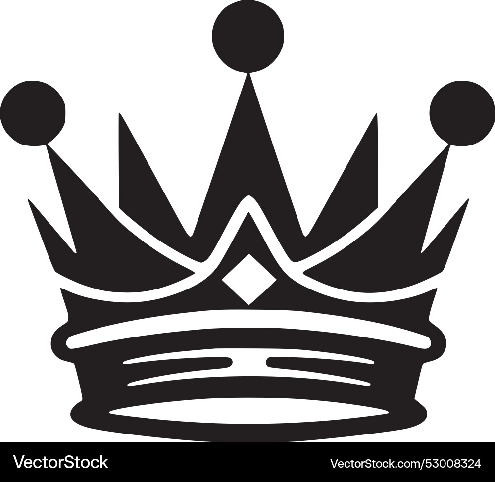 Crown - minimalist and simple silhouette Vector Image