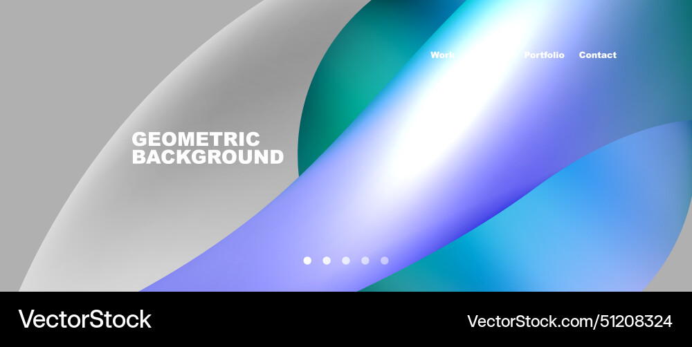 Dynamic flowing shapes concept design composition Vector Image