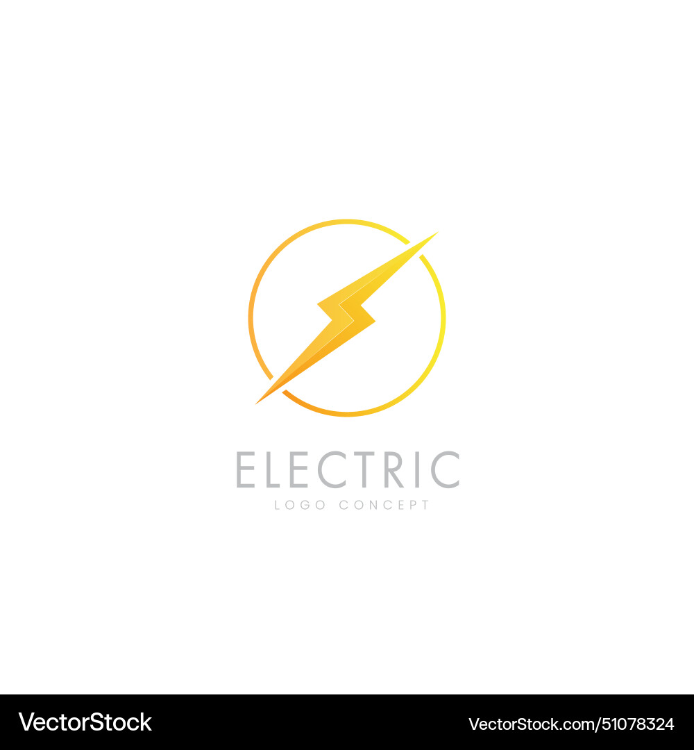 Electric lightning logo design flat style Vector Image
