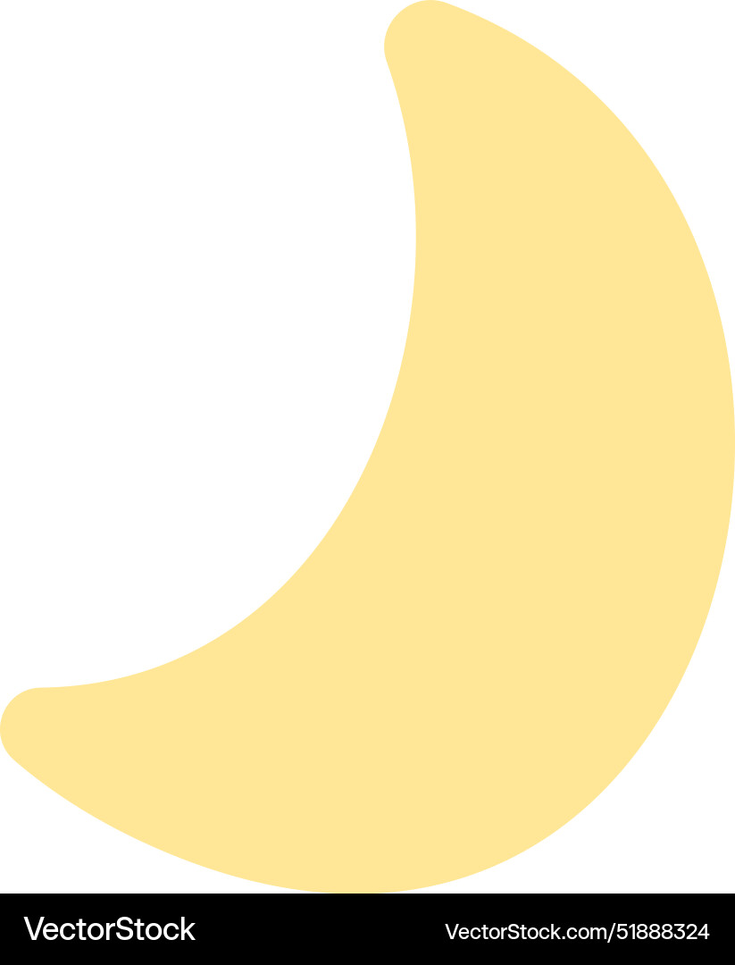 Moon hand drawn icon Royalty Free Vector Image