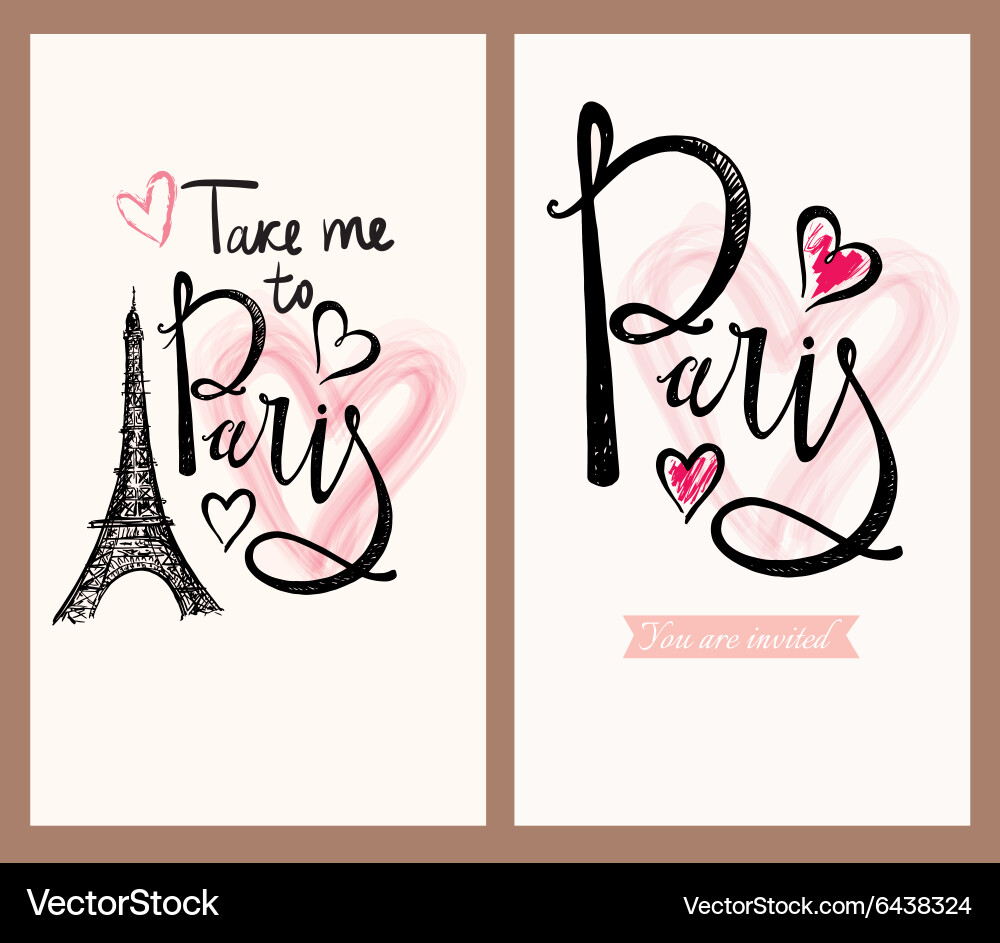 Paris labels Royalty Free Vector Image - VectorStock