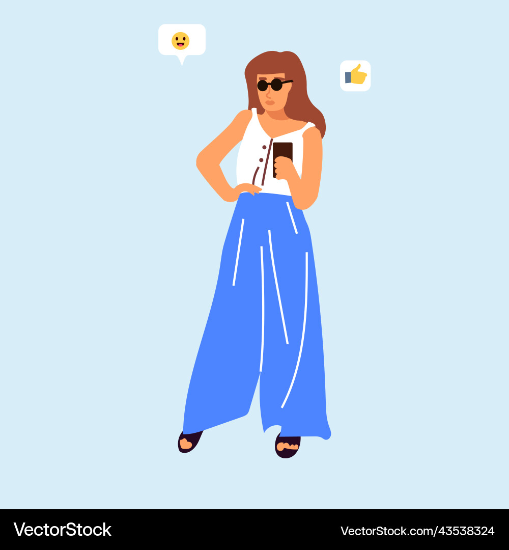 People using phone female with smartphone web Vector Image