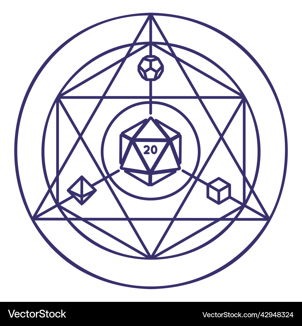 Role playing dice symbol high quality Royalty Free Vector