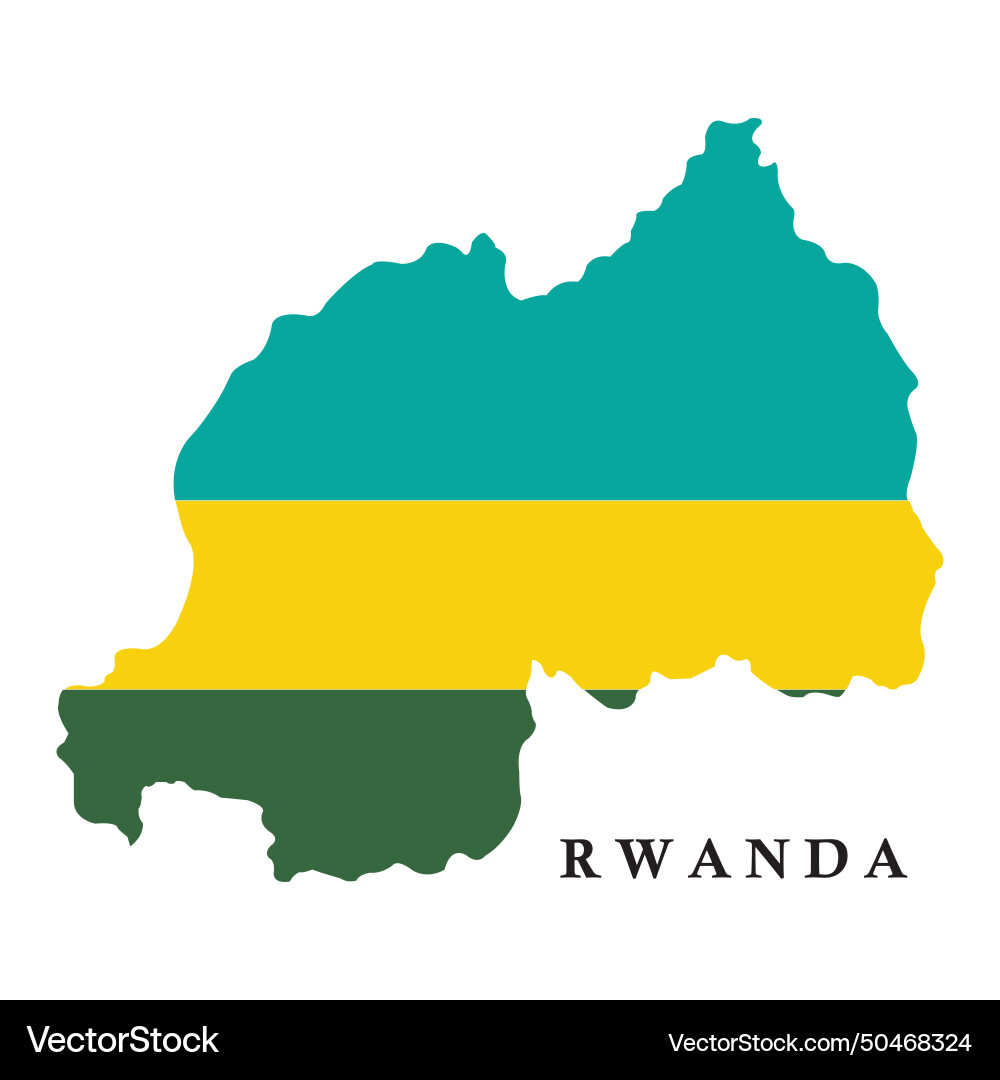 Rwanda country map Royalty Free Vector Image - VectorStock