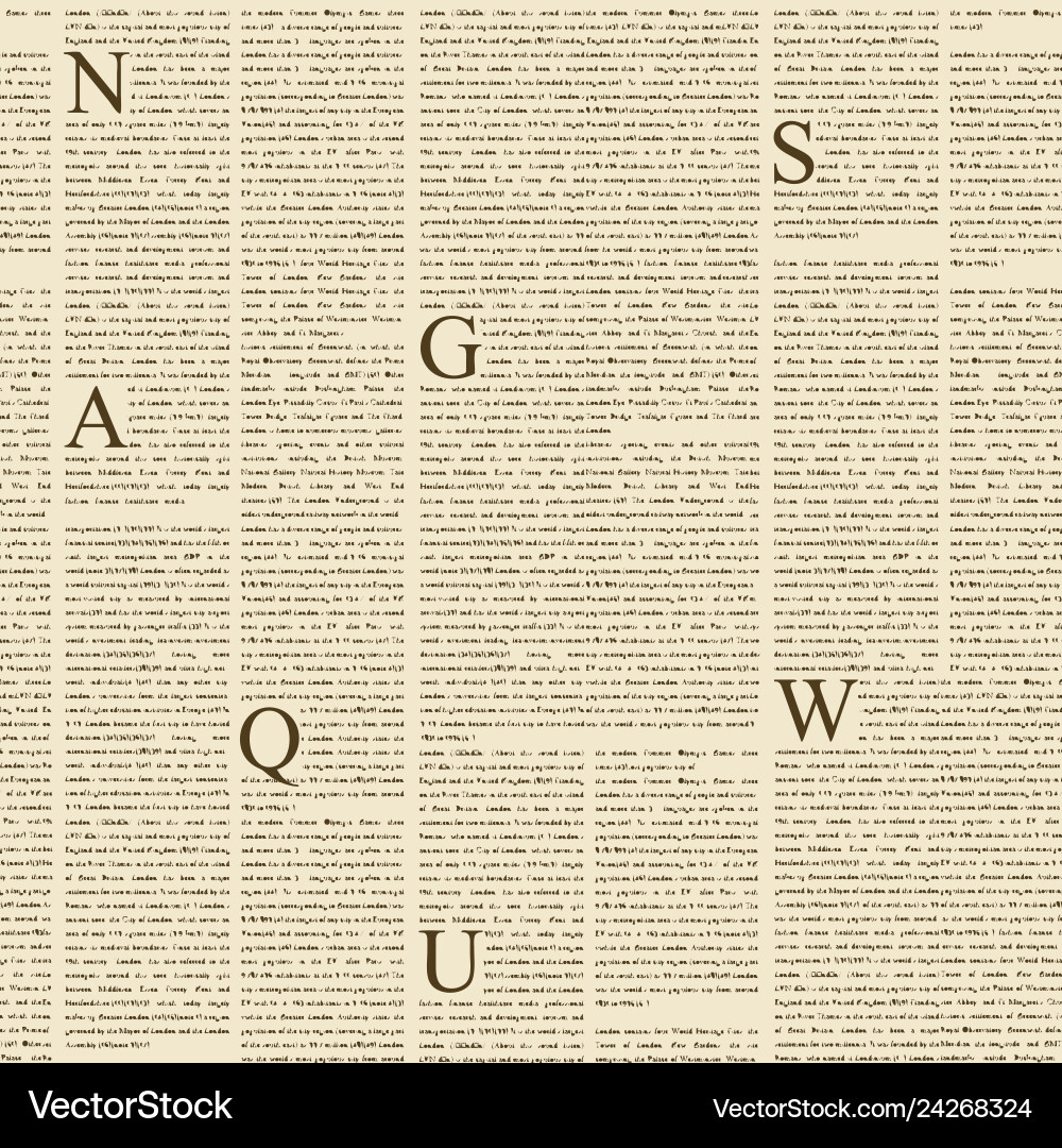 Seamless pattern on the theme of newspapers Vector Image