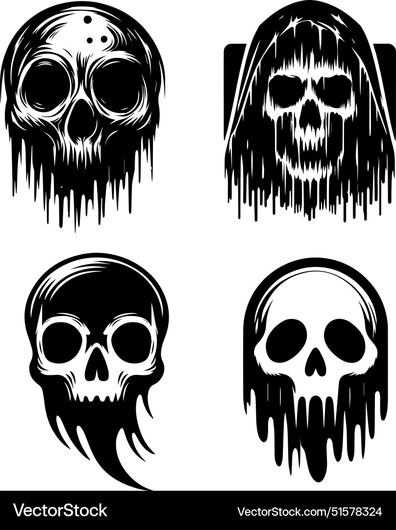Skull and bones mortal symbol isolated on white Vector Image