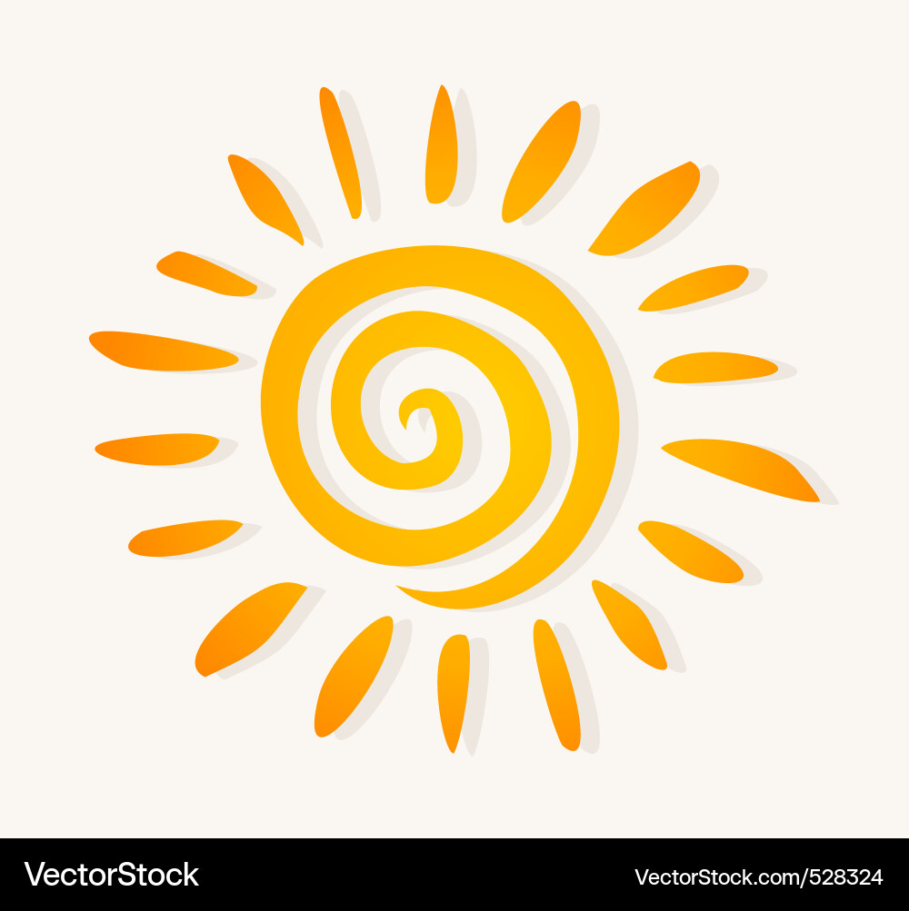 Stylized Sun Logo Royalty Free Vector Image - VectorStock