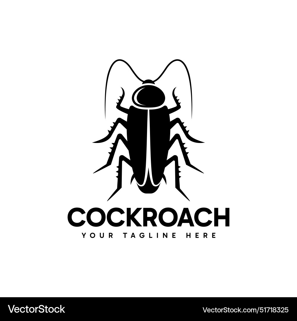 Abstract cockroach logo design with minimalist Vector Image