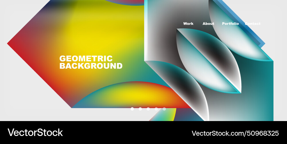 Abstract geometric shapes web design page Vector Image