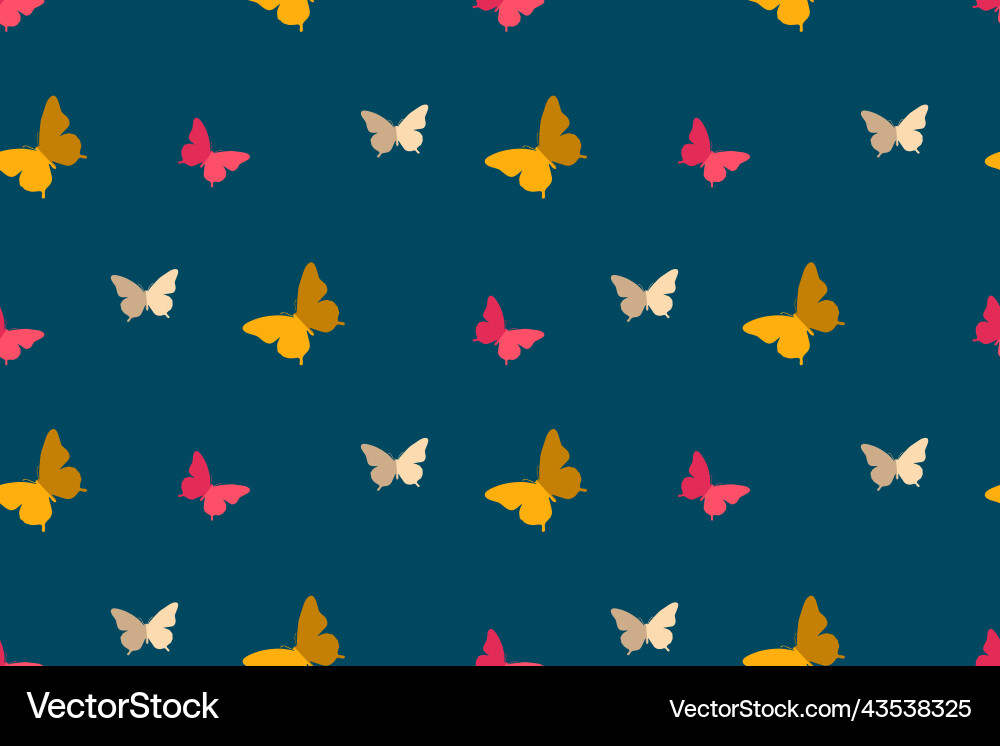 Butterfly seamless pattern Royalty Free Vector Image