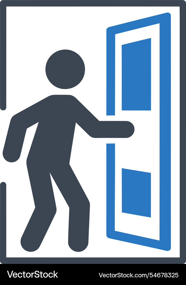 Enter door symbol icon Royalty Free Vector Image