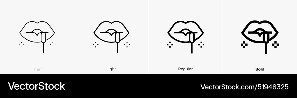 Lip gloss icon thin light regular and bold style Vector Image