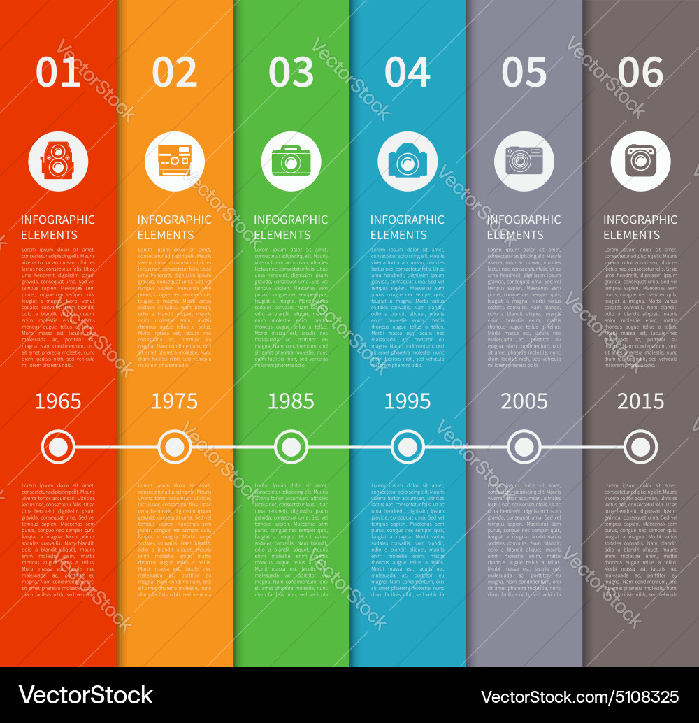 Modern timeline infographic banner Royalty Free Vector Image