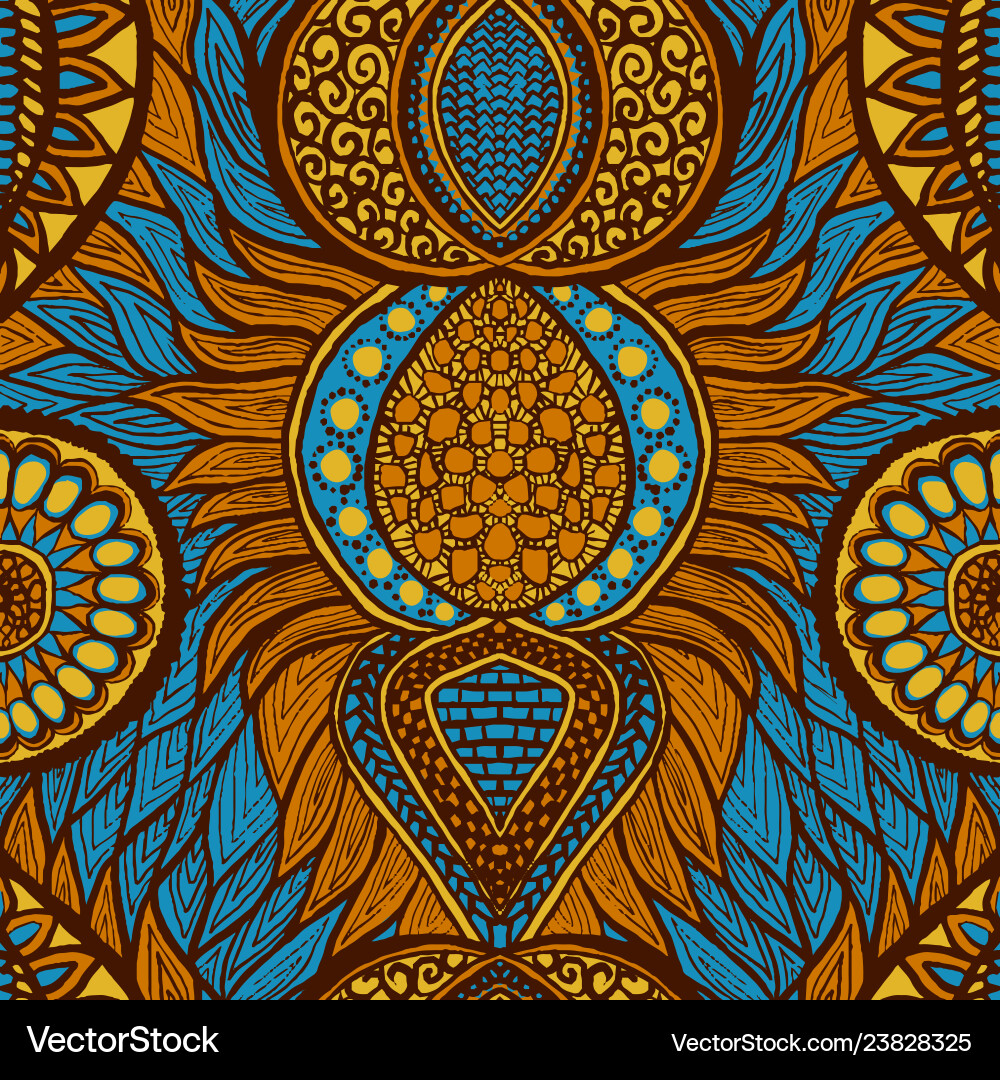 Vibrant Ankara Print Royalty Free Vector Image
