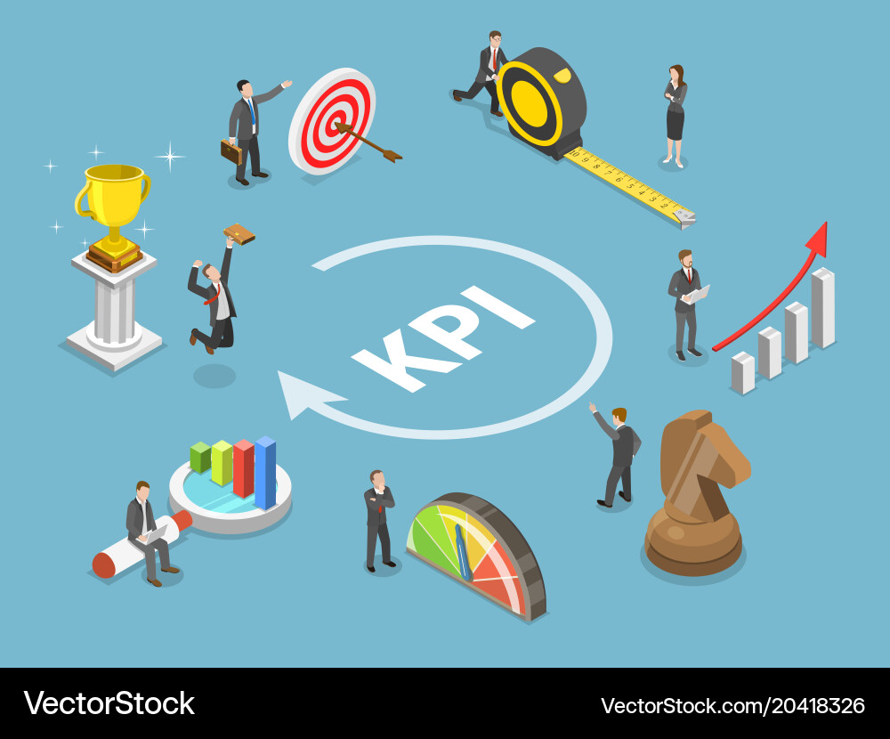 KPI Performance Management Concept Royalty Free Vector Image