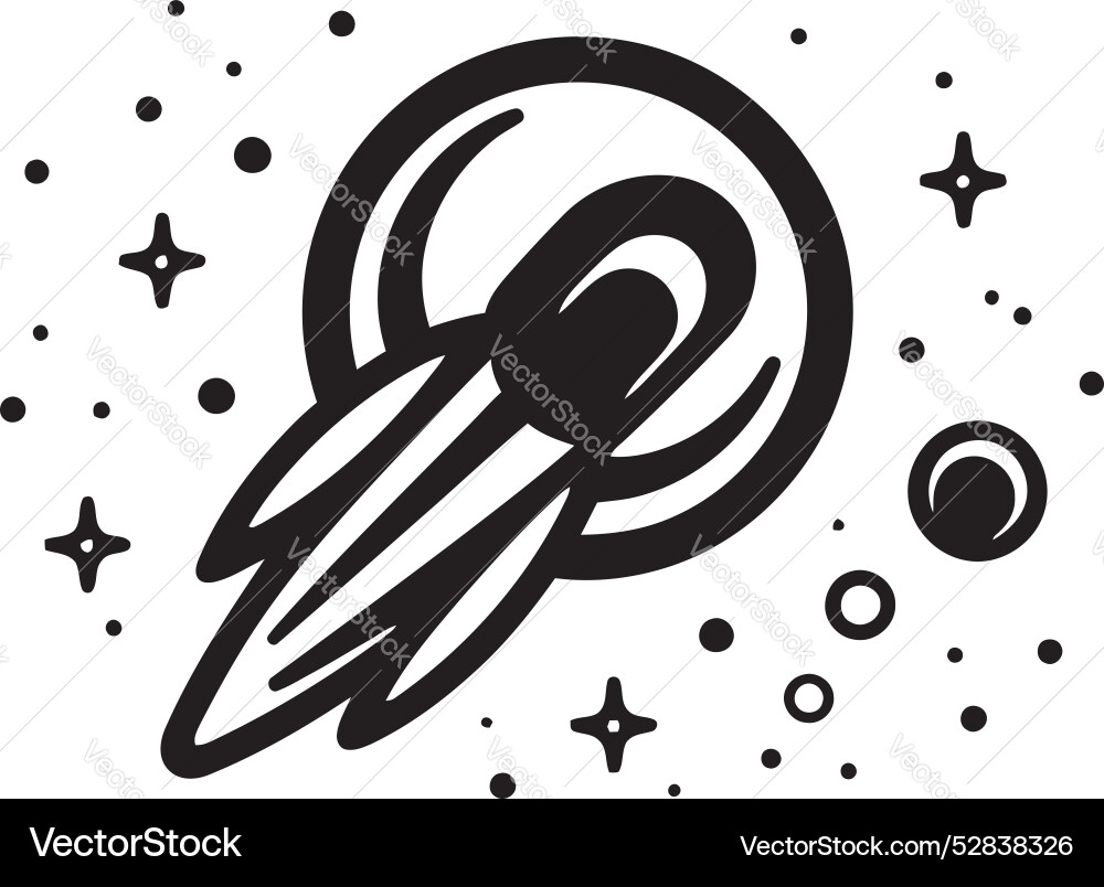 Starry insignia space icon nebula mark emblematic Vector Image