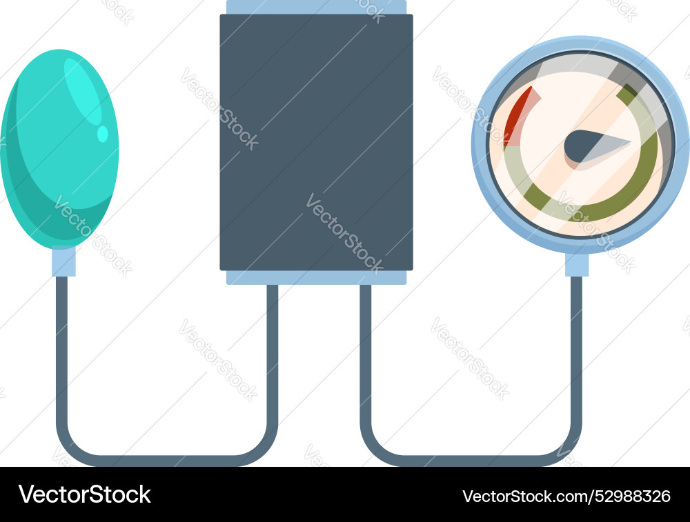 Tonometer measuring blood pressure with dial Vector Image