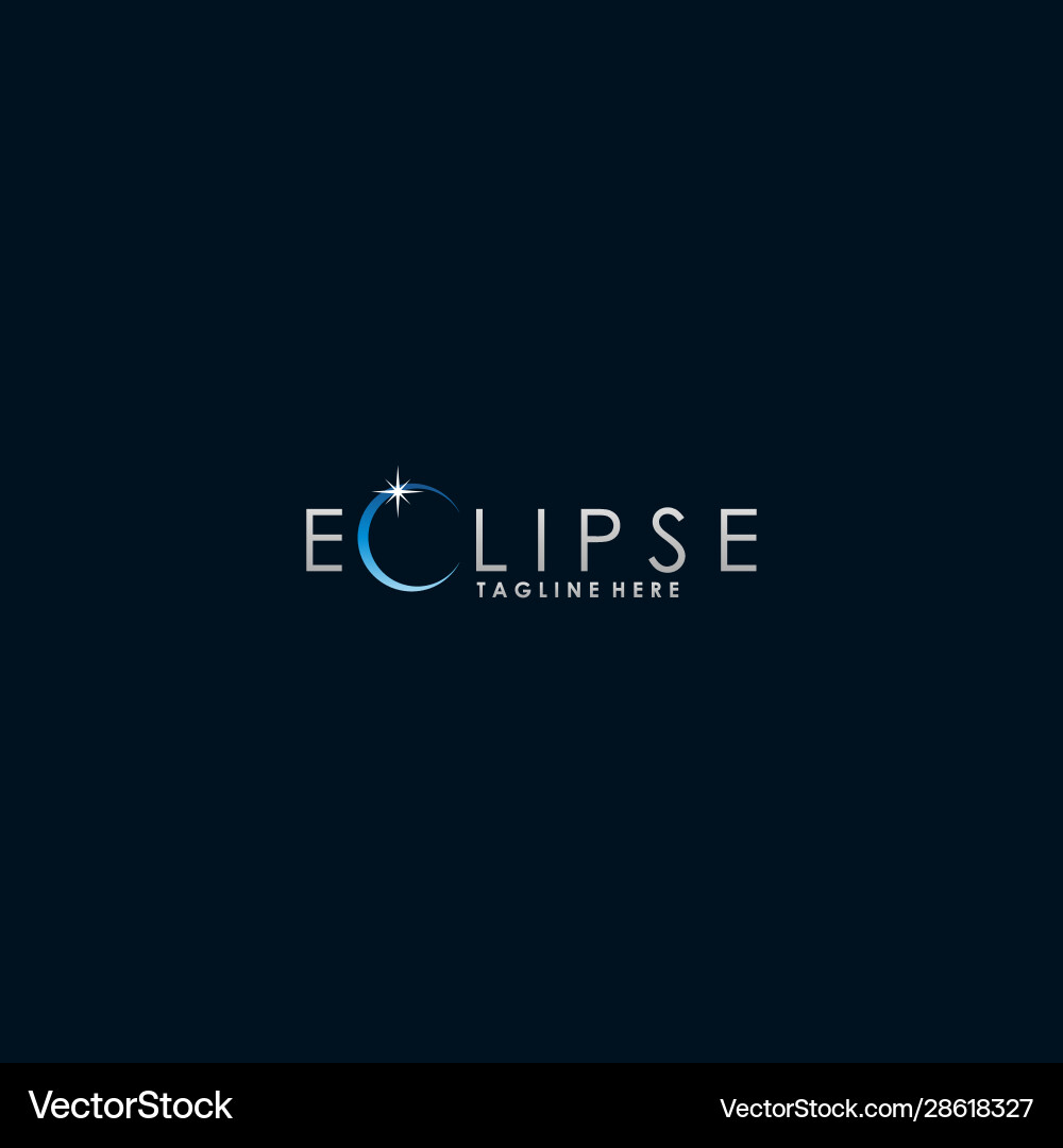 Eclipse logo template design concept Royalty Free Vector