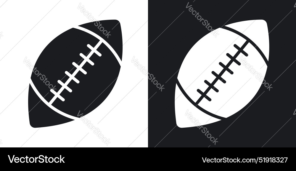 Rugby icon set in solid black and white color Vector Image