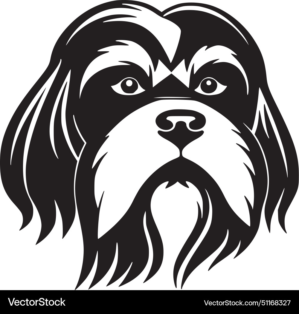 Shih tzu - minimalist and flat logo Royalty Free Vector