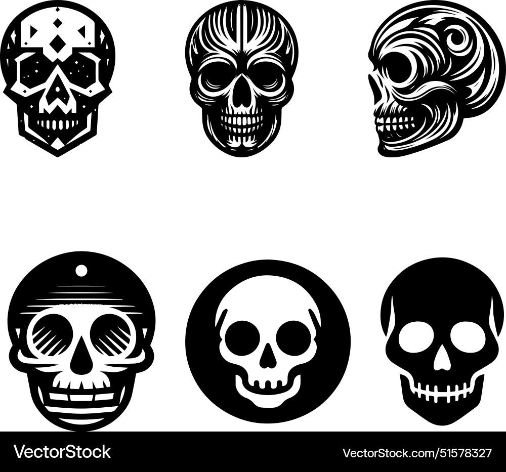 Skull and bones mortal symbol isolated on white Vector Image