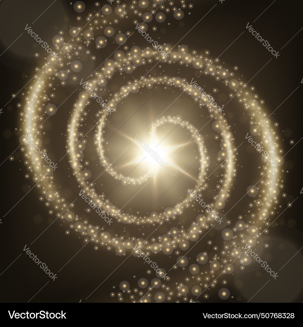 Elegant spiral particle trail background Vector Image