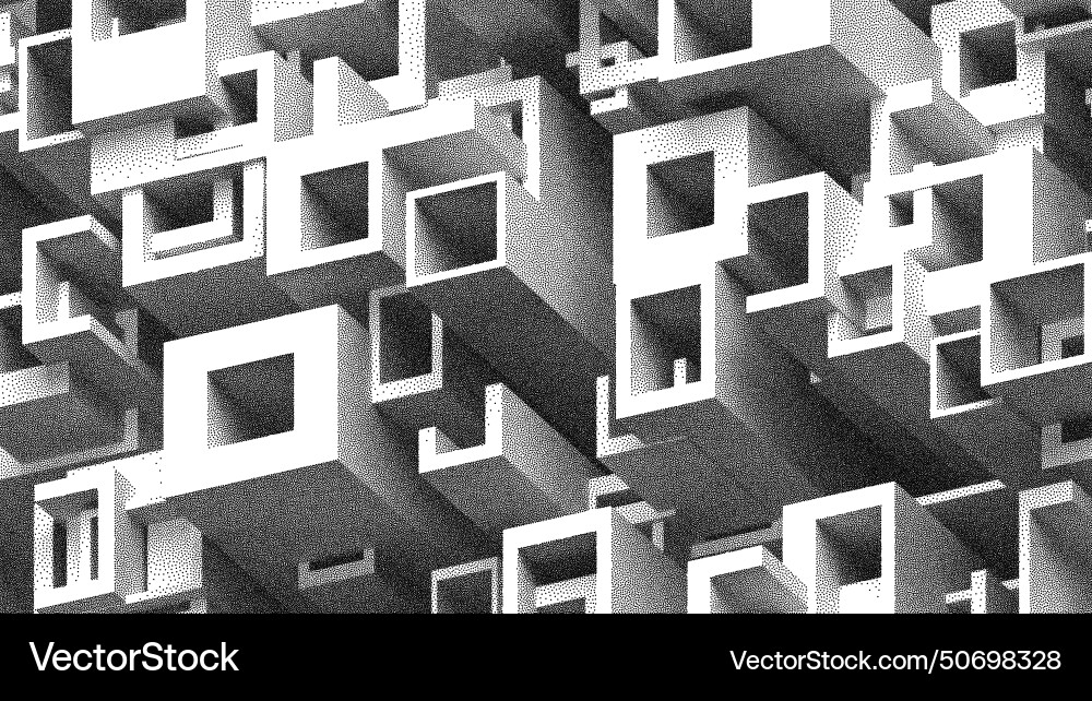 Geometrical architectural construction structure Vector Image