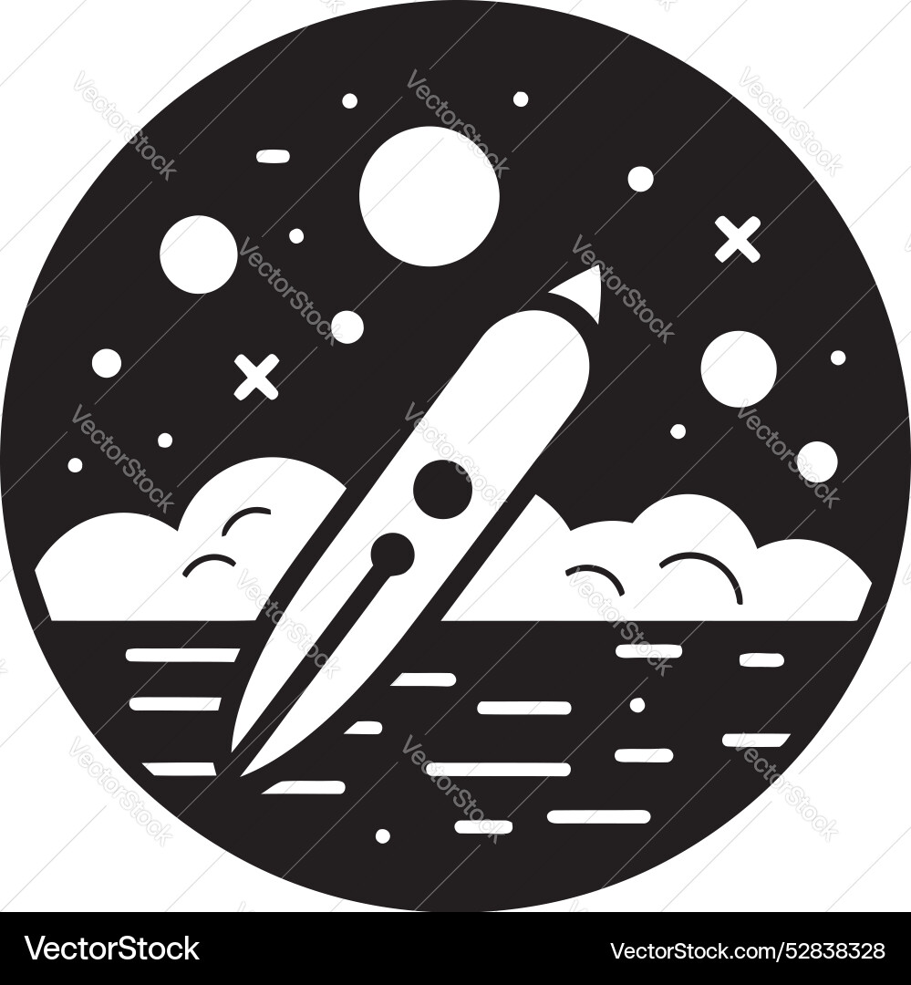 Nebula mark emblematic space badge astral seal Vector Image