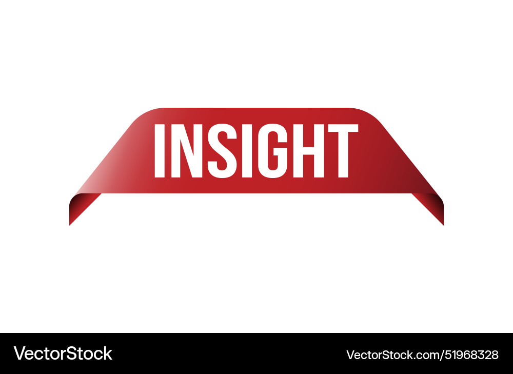 Red banner insight on white background Royalty Free Vector
