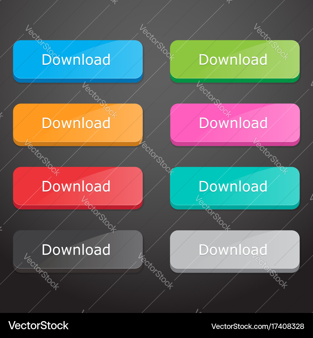 Set of download buttons Royalty Free Vector Image