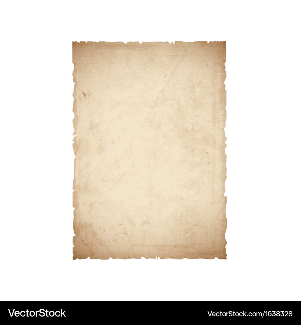 Sheet of old paper Royalty Free Vector Image - VectorStock
