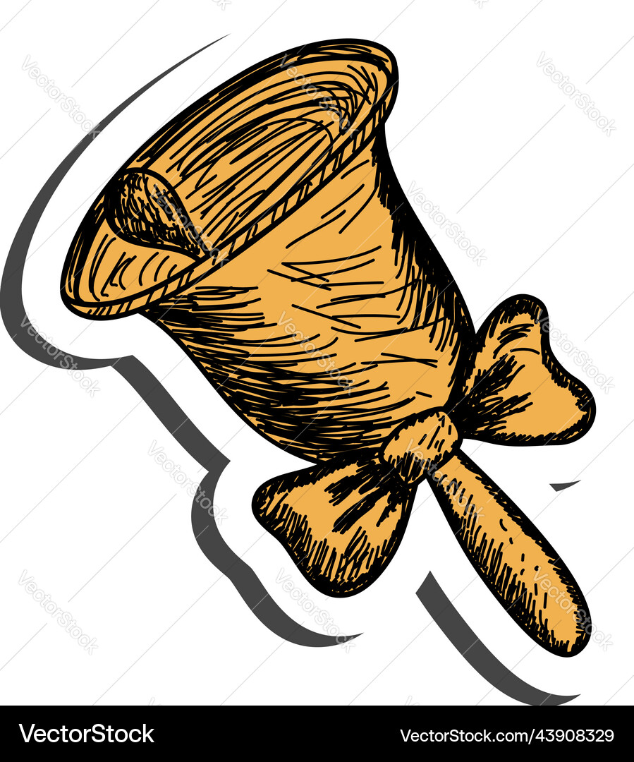 Bell sticker Royalty Free Vector Image - VectorStock