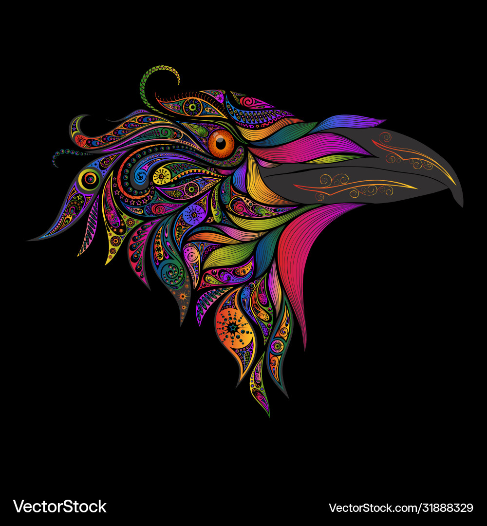 Crow color Royalty Free Vector Image - VectorStock
