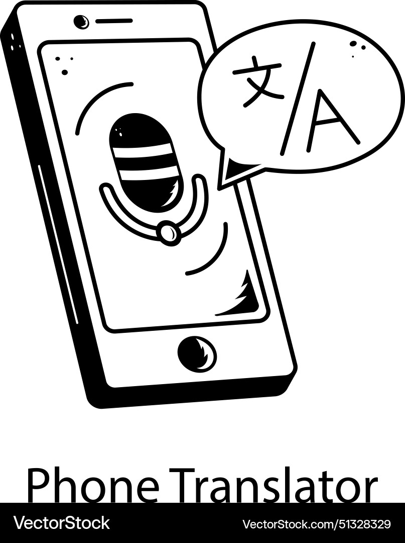 Phone translator Royalty Free Vector Image - VectorStock