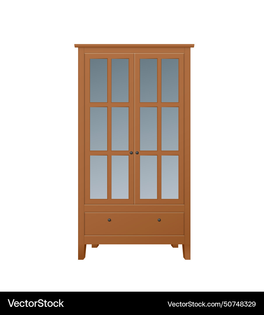 Realistic cabinet icon Royalty Free Vector Image