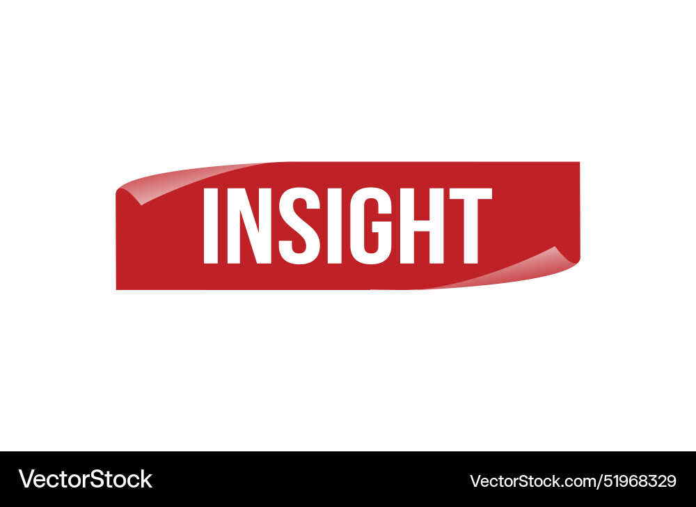 Red banner insight on white background Royalty Free Vector
