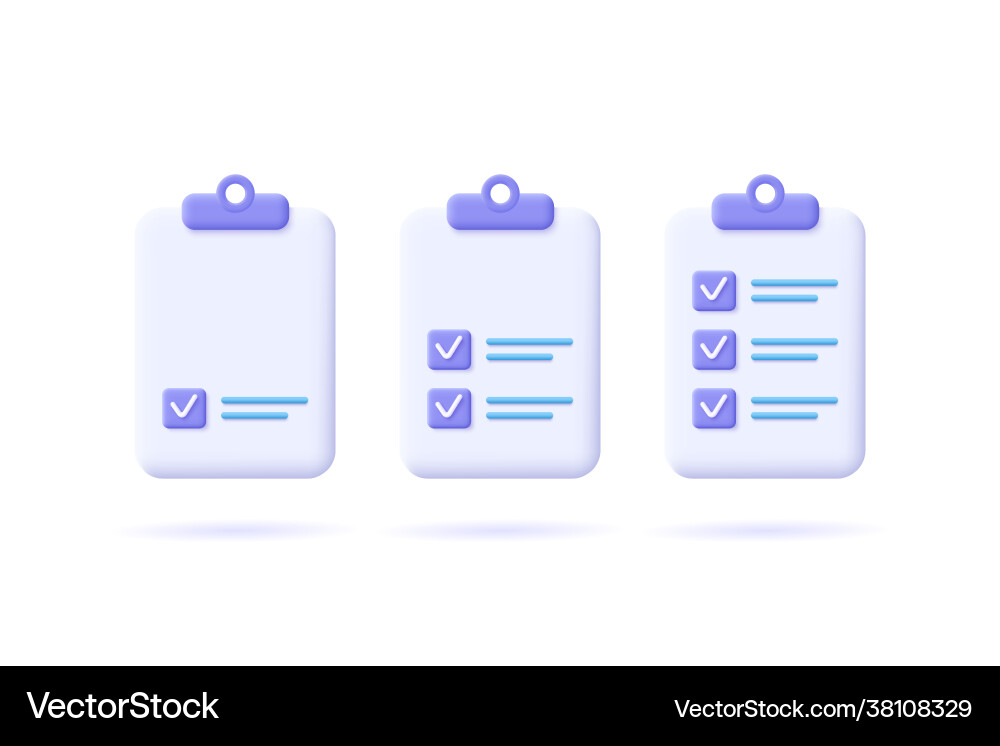 Task management check list efficient work project Vector Image