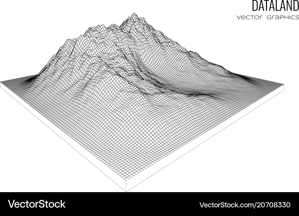 3d landscape Royalty Free Vector Image - VectorStock