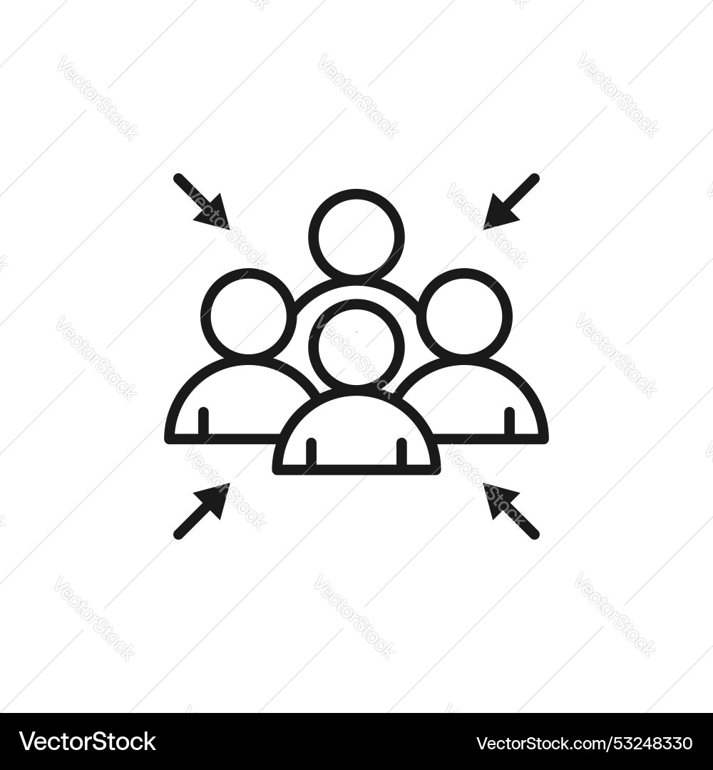 Assembly point icon set emergency fire meeting Vector Image