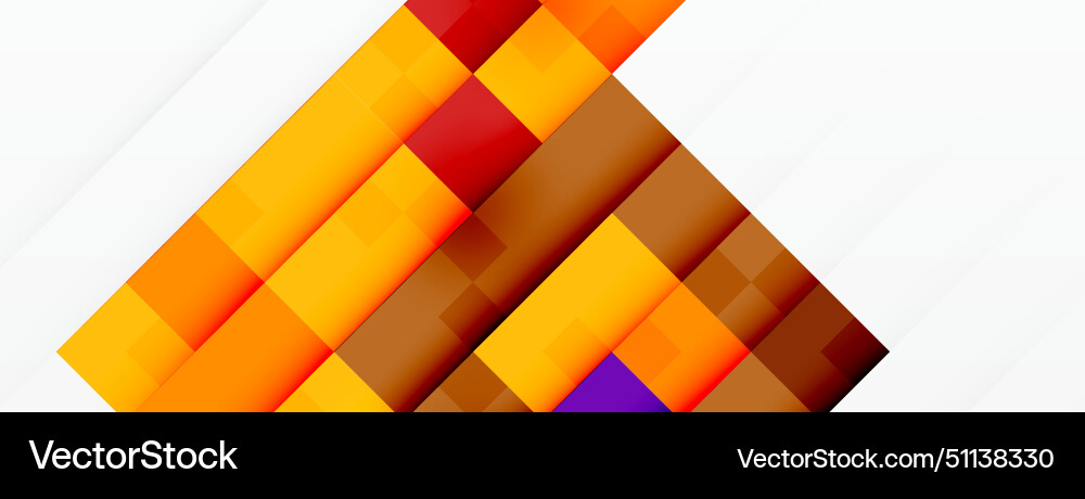 Colorful rectangles stacked on white background in