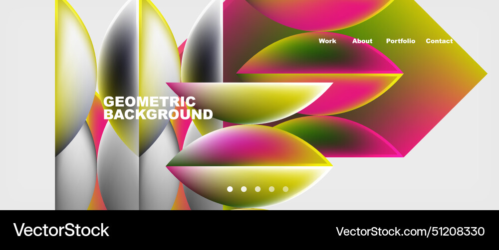 Minimal geometric web site page template design Vector Image