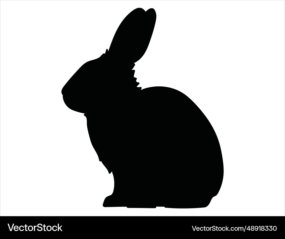 Rabbit silhouette art Royalty Free Vector Image