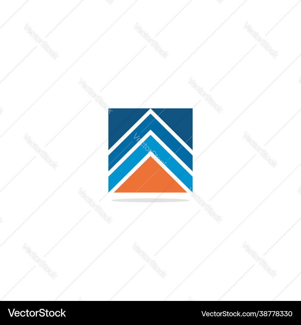 Shape square triangle logo Royalty Free Vector Image