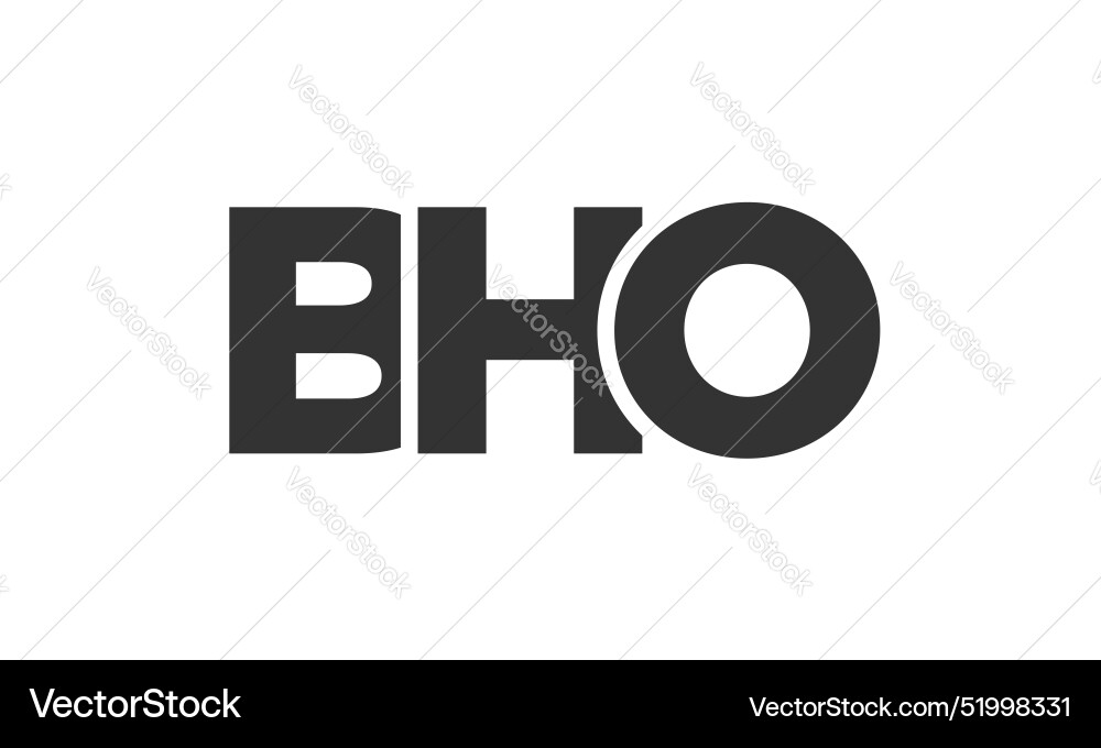 Bho logo design template with strong and modern Vector Image