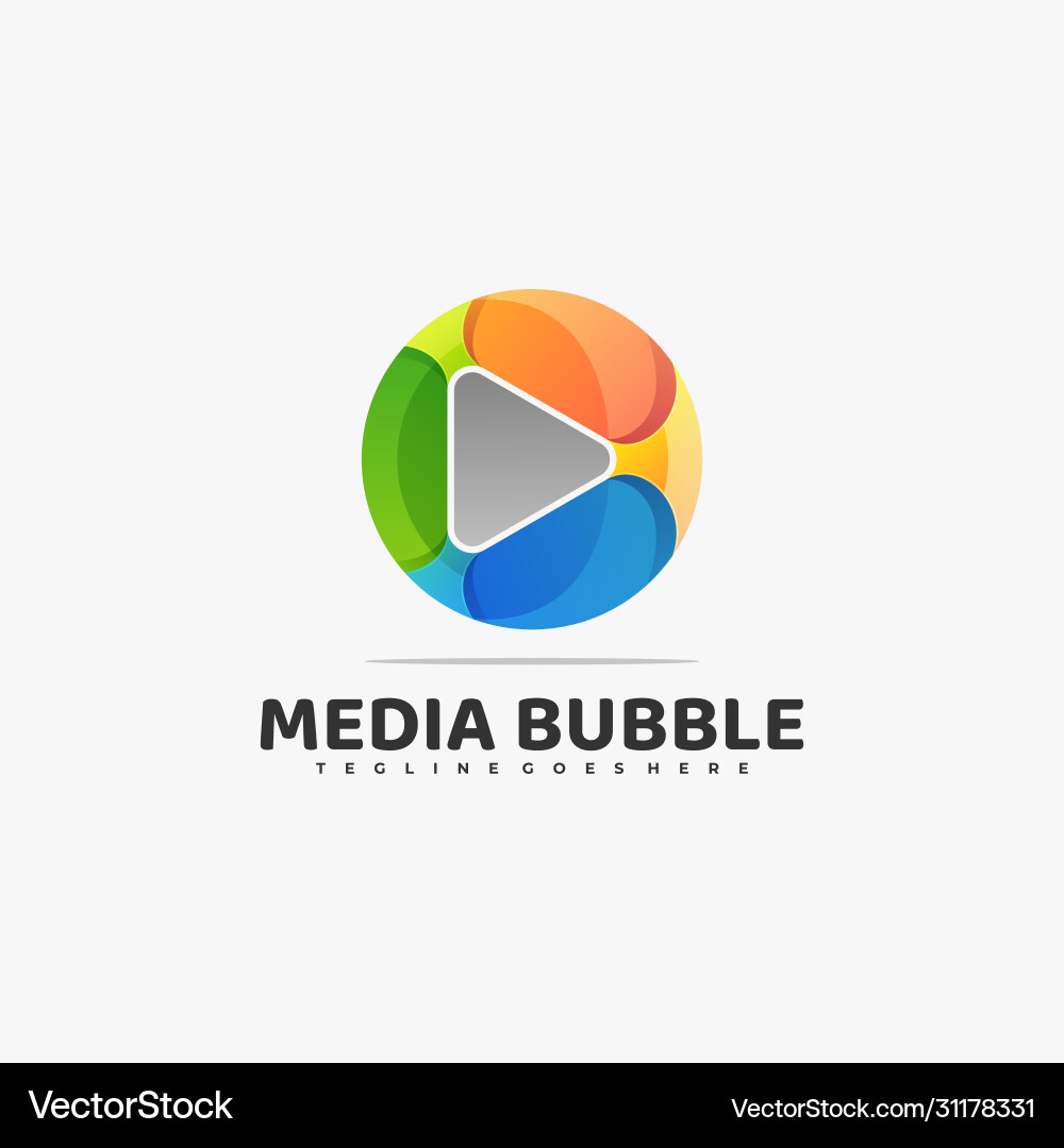 Colorful Gradient Logo - Media Royalty Free Vector Image